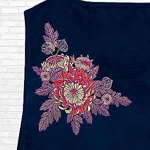 Classy Pal Cobbler Aprons for Women with Pockets, Plus Size Apron, Cleaning Smock for Artist, Nail Tech, Teacher & Hair Stylist, Mandiles Para Mujer (Navy)