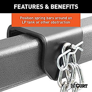 CURT 17003 Weight Distribution Hitch Clamp-On Hookup Brackets , Black