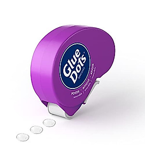 Glue Dots Dot N' Go Glue Dot Dispenser Project Pack with 200 Permanent, Poster, and Removable Double-Sided Adhesive Craft Dots Each, 3/8-Inch