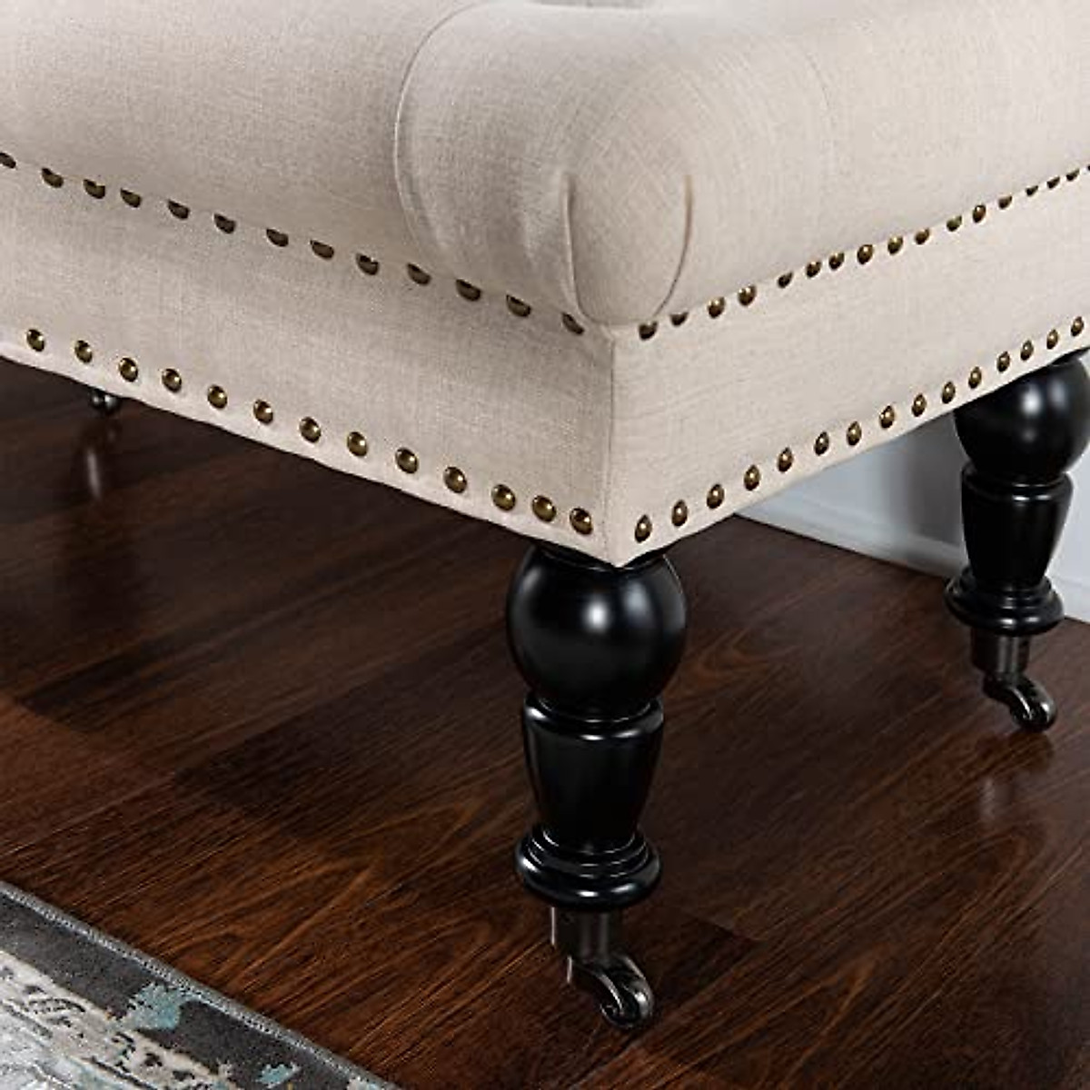 Linon Isabelle Bed Bench, 62-Inch, Dark Espresso Finish