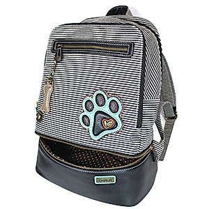 Chala Handbags Paw Print Characters Style Purse Collection - Dog Mom Dog Lover (Teal Paw_ Backpack)