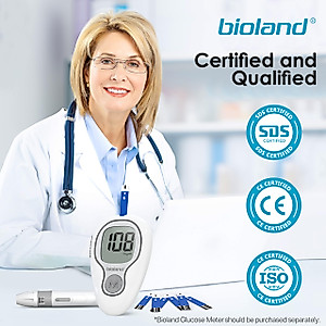 G-425-3S Diabetic Blood Test Strips*100, Used for G-425-3 Blood Glucose Monitor, 0.7μl Blood Sample, Accurate Measurement, Results in 5 Seconds, 2 Bottles of 50 Pieces Each