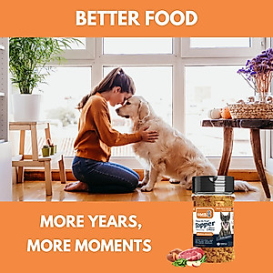 100% Human Grade - Dog Food Toppers for Picky Eaters - Air Dried, All Natural, USA Grass Fed Beef - Limited Ingredient, Grain Free - Seasoning, Meal Mixer, Dog Food Toppers for Dry Food – Beef