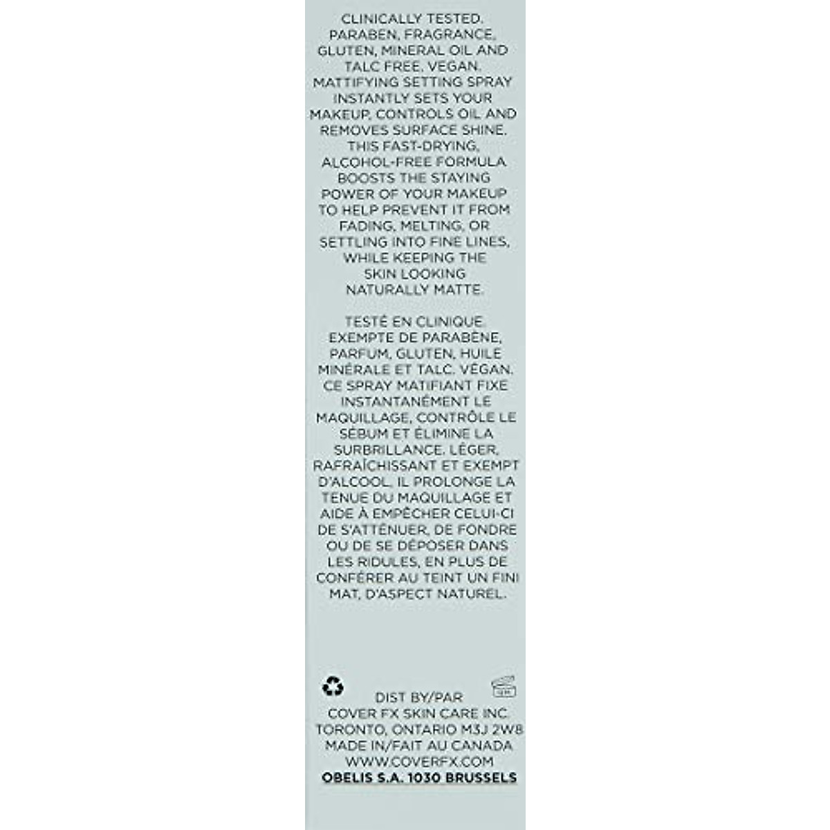 Cover FX Mattifying Setting Spray - 4 ounce, 4 fl. Oz