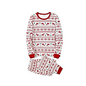 PATPAT Family Christmas Pajamas Matching Sets Reindeer and Snowflake Patterned Sleepwear Xmas Holiday PJS Set Women X Large