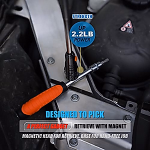 VIBELITE Extendable Magnetic Flashlight with Telescoping Magnet Pickup Tool-Cool Gadgets Gifts Idea & Birthday Gifts For Men, Husband, Dad, Father, Mechanic, Tech, Handyman, Him, Women