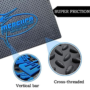 Mershca Fish Fillet Mat with Storage Bag, Portable Fish Cleaning & Cutting Board Grips Fish for Easy Filleting, Fish Mat for Scaling Fish, 14"x24"