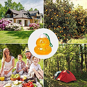 Wasp Trap Bee Traps Jar | Hornet Trap Yellow Jacket Trap Attracts Hornets Yellow Jackets Bees Wasps | Trap & Bee Catchers for Outside | Plastic Wasp Trap for Outdoors Catcher | 2pcs Beehive Wasp Trap