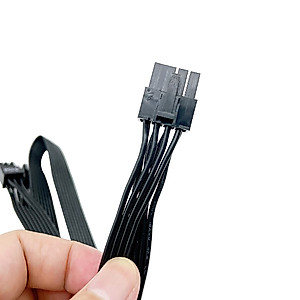 Certusfun PCIE Cable for EVGA, 65CM Male to Male 8 Pin to Dual 6+2 Pin GPU Power Cable for EVGA G+ G2 G3 G5 G6 GA GM GT P2 P3 P5 P6 P+ T2 T3 (65cm+15cm)