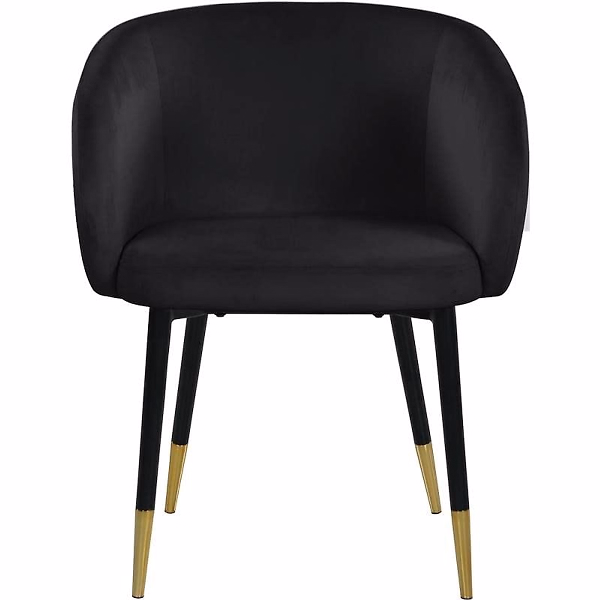 Home Square Upholstery Velvet Black Dining Chairs Set of 2