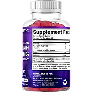 2 Pack - Vitamatic Melatonin 10mg per gummy Vegetarian Gummies - Non-Habit Forming 60 Gummies Per Bottles (Total 120 Vegan Gummies)