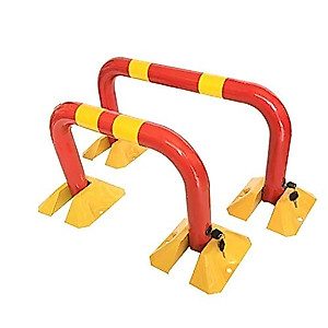 Parking Lock,Parking Barriers Parking Space-Saving Lock Heavy Park Lane Barriers Folding Metal Bollards Bollard