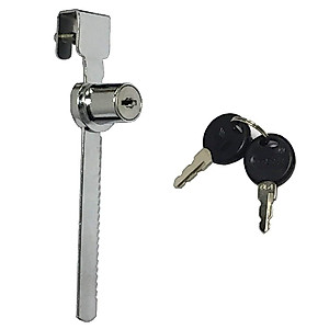 WOOCH Sliding Glass Door Ratchet Lock with Chrome Finish, Keyed Alike Showcase Display - 2 Pack