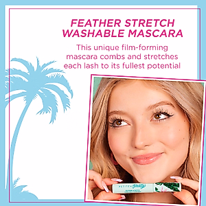 Petite 'n Pretty Feather Stretch Washable Mascara - Makeup for Kids, Tweens and Teens - Extends lashes, Easy to Apply & Remove - Non Toxic & Made in the USA