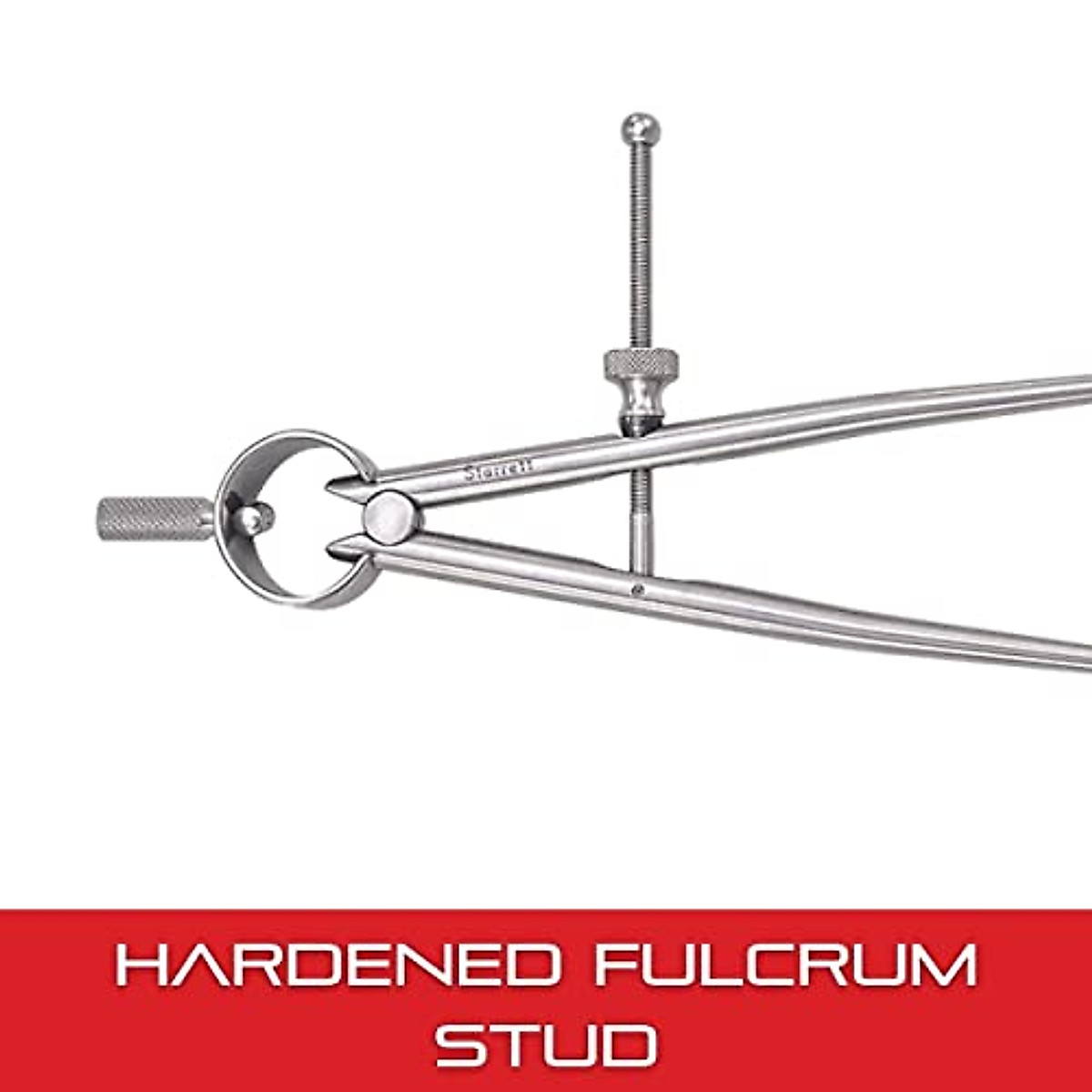 Starrett Toolmakers Spring-Type Caliper and Divider with Bow Spring and Hardened Fulcrum Stud - 6" Size and Capacity, Spring Joint Type - 277-6