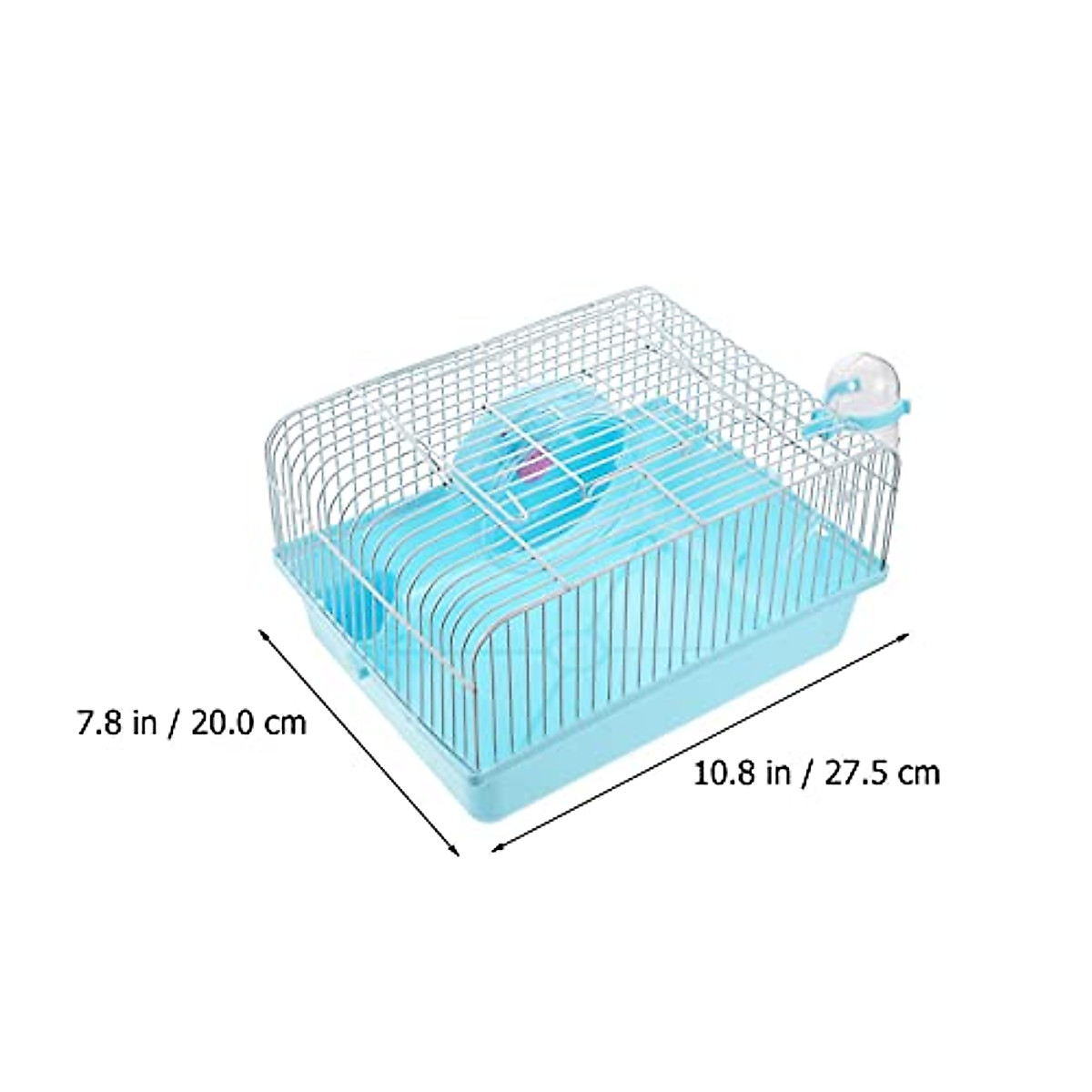 Balacoo Hamster Habitat Cage Small Animals Hideaway Hamster Exercise Wheel with Food Box Water Feeder Small Animal Cage Portable Pet Carrier for Outdoor Travel