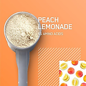 Optimum Nutrition Amino Energy Naturally Flavored Powder, Pre Workout, BCAAs, Amino Acids, Keto Friendly, Green Tea Extract, Energy Powder - Peach Lemonade, 25 Servings