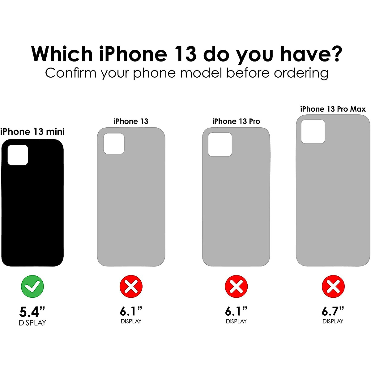 OtterBox Defender Series Screenless Edition Case for iPhone 13 Mini (Only) - Holster Clip Included - Microbial Defense Protection - Non-Retail Packaging - Black