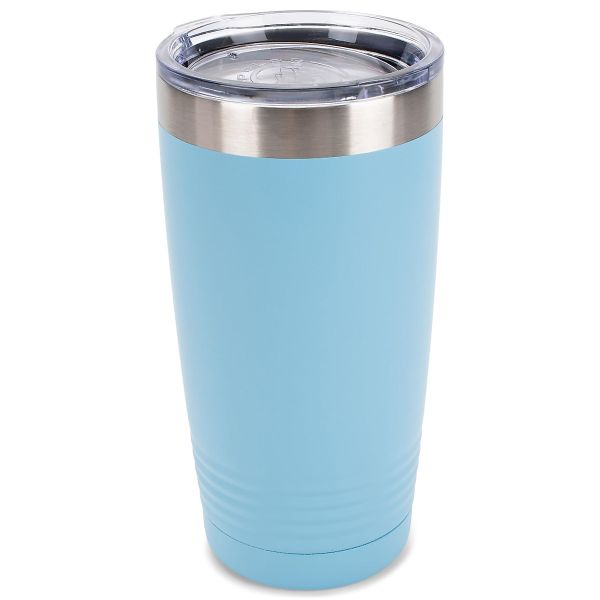 100 North, Polar Camel, United States National Parks, Bright Blue 20 Ounce, Stainless Steel, Vacuum Insulated Travel Tumbler Mug With Clear Lid, Glacier Montana