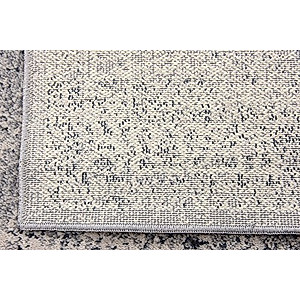 Unique Loom Chateau Collection Distressed, Textured, Vintage, Border, Rustic, Traditional Area Rug, 2 ft 2 in x 6 ft 7 in, Navy Blue/Beige