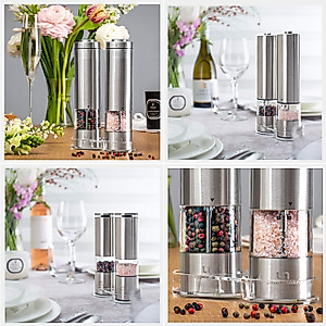 Salt and Pepper Mill Tray - Acrylic Transparent Mill Rest by urban noon - Grinders up to 2.2 inches in diameter