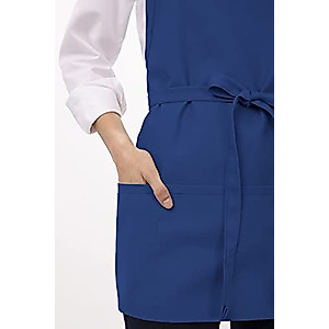 Chef Works Three Pocket Apron, Royal, One Size