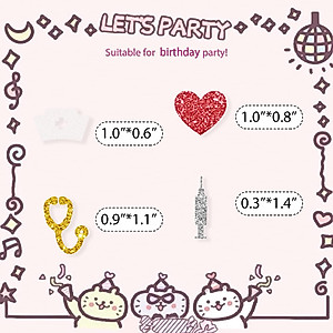 PINKAAJ Set of 100 Nursing Confetti, Silver Glitter Nursing Graduation Confetti, RN Party Confetti, Nurse Smash Cake Decor, Nursing Graduation Party Decor