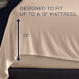 TEMPUR-Rayon from Bamboo Sheet Set, Sandstone, Queen