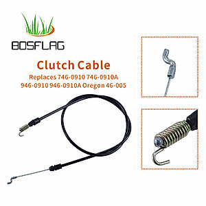 BOSFLAG 946-0910a Clutch Control Cable Replaces MTD 946-0910a Clutch Cable, 946-0910, 946 0910A, 746-0910a Cable, 746-0910, 746 0910 for MTD SB45, SB55, Troy-Bilt 521, 721 Squall 5&7HP 21" Snowblowers