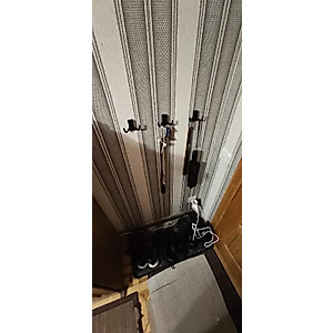 Wall Mounted Coat Hooks 4 Pcs Heavy Duty Black Hardware Robe Hooks Decorative for Single Hanging Coats Towel Cubicle Classroom Kitchen Bath Backpack Hat Hook.(4, Black)