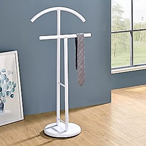 Kings Brand Furniture - Meadut Metal Suit Wardrobe Valet Stand, White