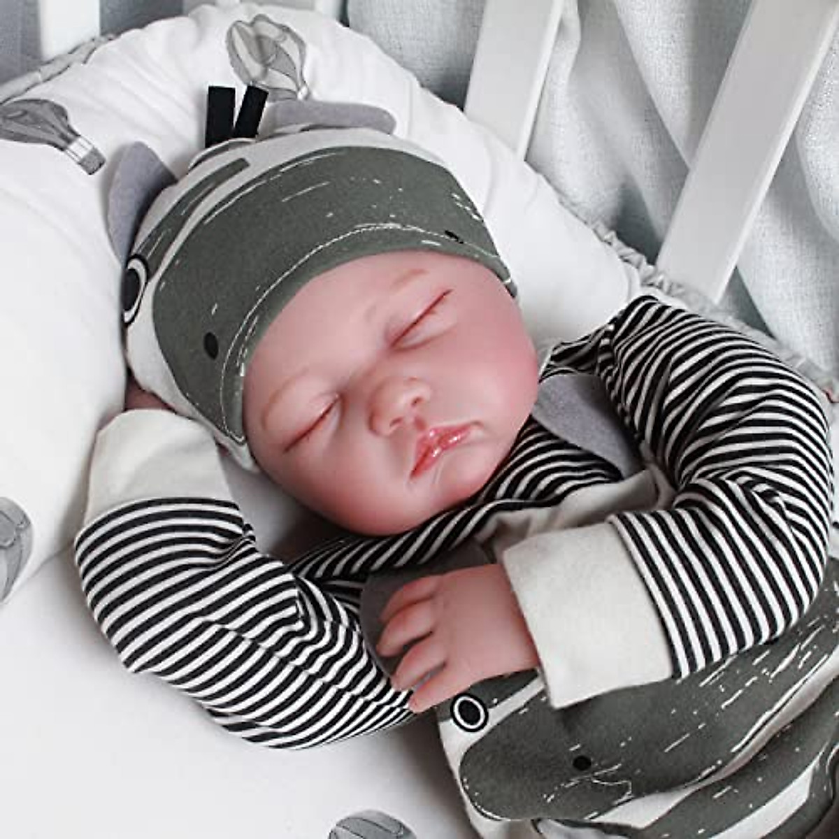 CHAREX Sleeping Reborn Baby Dolls, 22 Inch Lifelike Newborn Baby Boy Doll, Realistic Weighted Baby Toddler, for Kids Age 3+
