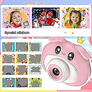 KRONDO Digital Camera,Mini Kid Camera Christmas Birthday Gifts for Boys Age 3-9, HD Digital Video Cameras for Toddler, Portable Toy for 3 4 5 6 7 8 Year Old Boy 32GB SD Card