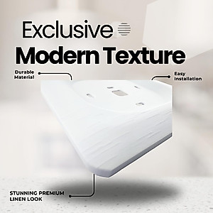 Wall Plate for Ecobee Smart Thermostat Enhanced and Premium, Modern Textured Design Solar White Square