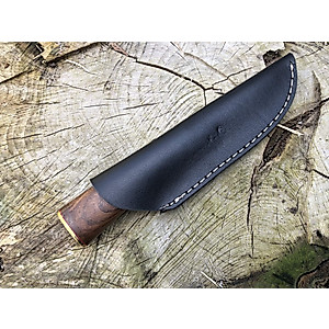 Perkin 7.5 Inches Damascus Steel Hunting Knife With Sheath SK900