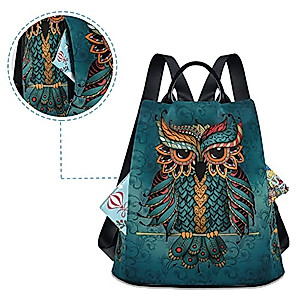 Fustylead Owl Women Fashion Backpack Purse Travel Ladies College Shoulder Bags