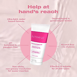 Intimina Feminine Moisturizer - Vaginal Moisturizer - Personal Lubricant for Women Water Based Lubrication for Toys, Kegel Balls, and Menstrual Cups