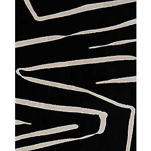 Momeni Noho Polyester Area Rug, Black, 2' X 3' Sized Rug for Entry Way, Bathroom, and Kitchen