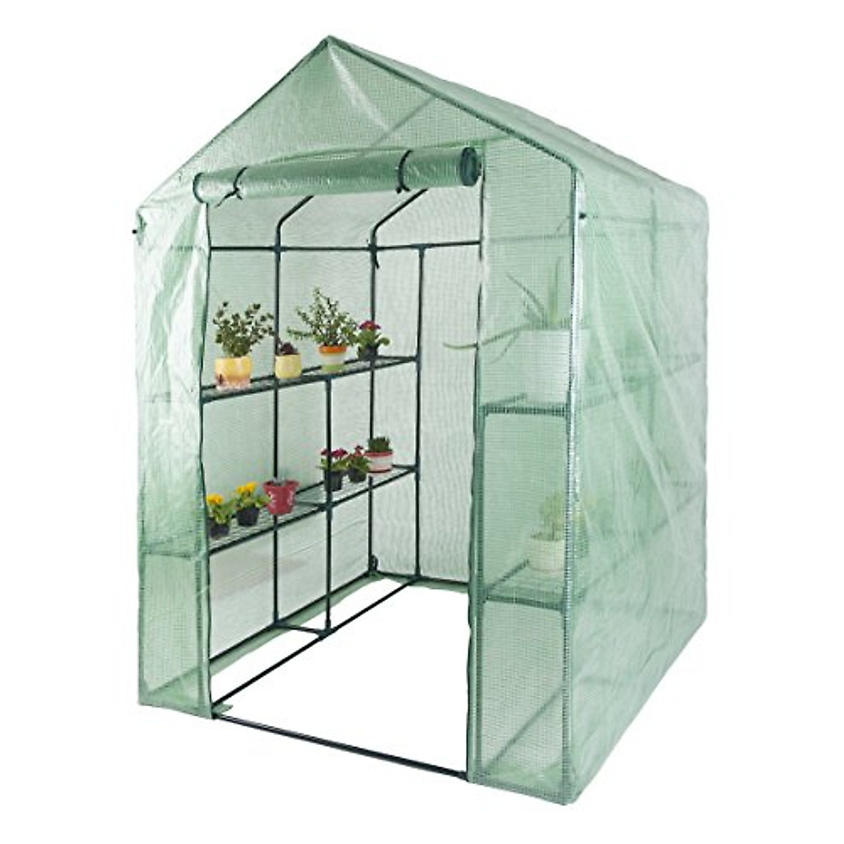 GOJOOASIS Walk in Portable Garden Greenhouse Mini Plants Shed Hot House with 3 Tiers