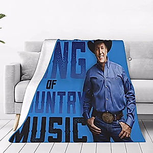 80"x60" Durable George or Strait Warm Flannel Blanket Soft Fleece Blanket Fleece Throw Quilt Summer Quilt