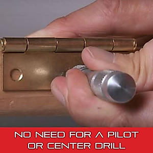 Starrett Steel Automatic Center Punch with Adjustable Stroke - 5-1/4" (130mm) Length, 11/16" (17mm) Punch Diameter, Lightweight, Knurled Steel Handle - 18C