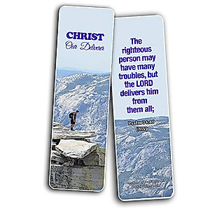 Powerful Bible Verses Bookmarks - God is in Control (30 Pack) - Handy Powerful Bible Verses About God is in Control Bible Texts