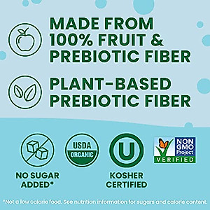 GoGo squeeZ happy tummieZ Organic Apple Banana Strawberry, 3.2 oz. (4 Pouches) - Kids Snacks with Prebiotic Fiber - Gluten Free Snacks for Kids - Nut & Dairy Free - Vegan Snacks