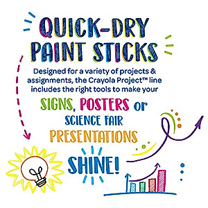 Crayola Project: Quick Dry Paint Sticks 12ct [Amazon Exclusive]