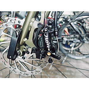 Juin Tech M1 Cable Actuated Hydraulic Bicycle Bike Disc Brake Caliper Set Extra Powerful Hybrid Brake for Road/Mountain/Cyclocross/Gravel/E-Bike/Folding Bike etc. use (Black)