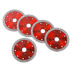 Tysun 5 Pcs 4.5 inch Diamond Saw Blade Tile Blades Cutting Disc Wheel for Cutting Porcelain Tiles Granite Marble Ceramics