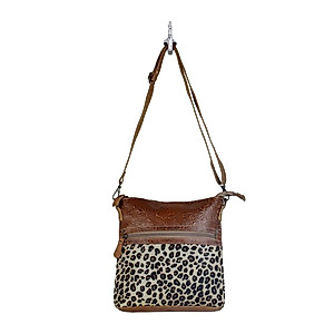 Myra Bag Dynamic Leopard Print female Cowhide Bag Upcycled Cowhide & Leather S-2836
