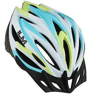 ILM Adult Men & Women Bike Bicycle Helmet, Lightweight Child Youth Mountain Road Cycling Helmets with Dial Fit Adjustment Model B2-21 (Ice Cream, XXL)