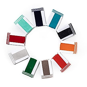 SUPERIOR 100% Oversized Striped Cotton Beach Towel Set, Basics Beach Towels for Bathroom, Dorm, Beach, Camping, Pool, Swimming, Kids, Vacation, Cabana Collection, 34" x 64", Green