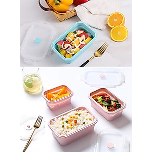 Alimat PluS Silicone Food Storage Containers with Lids - 3 Pack Set 40oz/1200ml Collapsible Meal Prep Lunch Containers - Microwave, Freezer and Dishwasher Safe